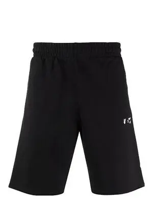Off-White Fw21 Logo Pattern Sports Shorts - Black