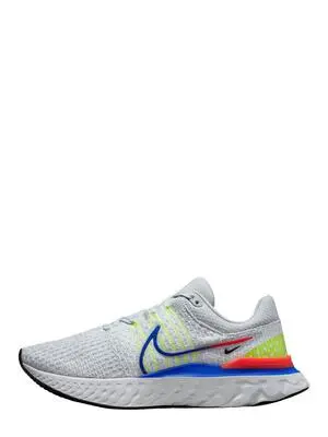 Nike React Infinity Run Flyknit 3 Sneakers - Pure Platinum/racer Blue/bright Crimson