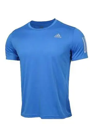 Adidas Own The Run Sports Short Sleeve Tee Grey - Blue