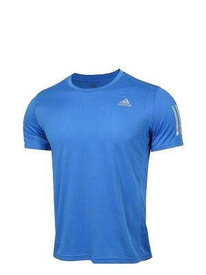 Adidas Own The Run Sports Short Sleeve Tee - Blue