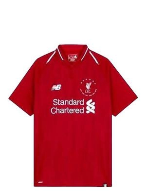 NEW BALANCE Liverpool Fc 18 19 Signature T-shirt Asia Sizing 'red Pepper - Red/white