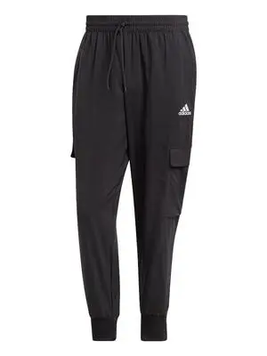 ADIDAS Adidas Essentials Small Logo Woven Cargo Ankle-length Pants 'black'