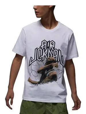JORDAN Sport Dri-fit Graphic T-shirt Asia Sizing 'white - White/black