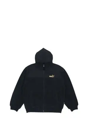 PUMA Lambswool Stay Warm Hooded Logo Jacket - Black