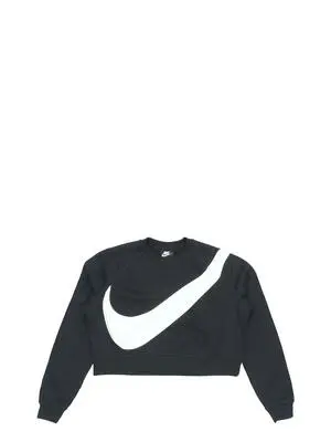 Nike Swoosh Cropped Sweatshirt - Black