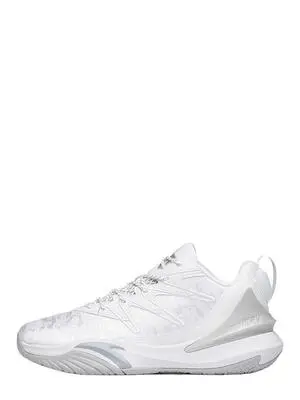 ANTA Quick Battle 5 Low Top Athletic Sneakers - White/silver/grey