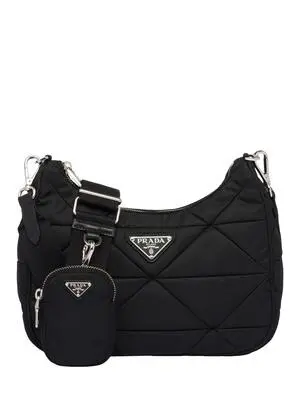 Prada Padded Re-nylon Shoulder Bag - Black