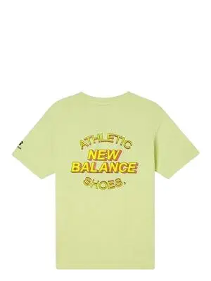 NEW BALANCE Graphic Print T-shirt Asia Sizing 'lime Yellow - Lime Green