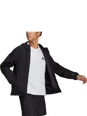 Adidas Solid Color Logo Hooded Jacket - Multi-color