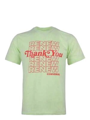 CONVERSE Renew Alphabet Print Short Sleeve T-shirt - Green