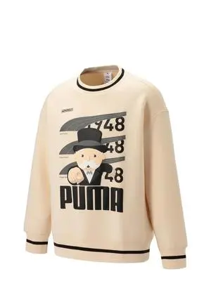 PUMA X Staffonly X Monopoly Logo Sweatshirt - Beige/black