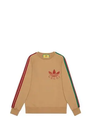 Gucci X Adidas Cotton Sersey Sweatshirt 'camel - Brown