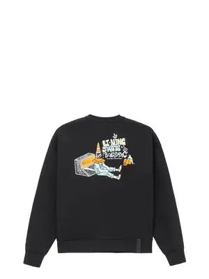 LI-NING Skateboard Series Pullover With Graphic Print - Black