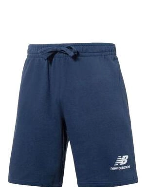 NEW BALANCE Essentials Stacked Logo French Terry Shorts - Navy