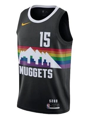 Nike Denver Nuggets Jokic No. 15 Basketball Jersey - Black