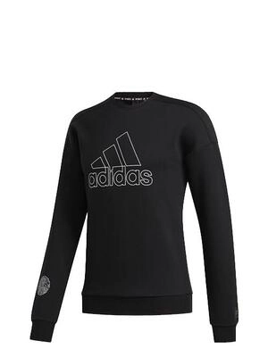 Adidas Logo Printing Sports Pullover - Black