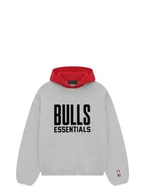 Fear Of God X Nba Bulls Hoodie - Light Heather