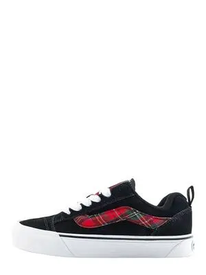 VANS Vans Knu Skool Sneakers With Plaid Detailing Black/red
