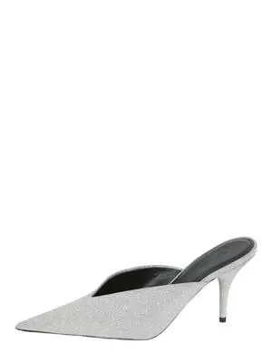 Balenciaga Glitter Knife Slingback - Silver/black