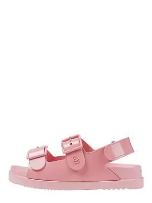 Gucci Gucci Rubber Slingback Sandals With Buckle Detail Pink