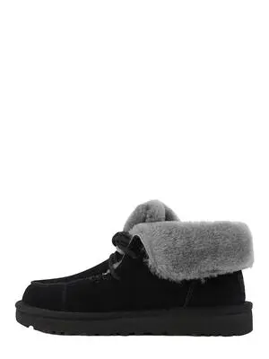 UGG Diara Lacing Fleece Lined Boots - Black