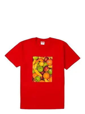 Supreme Ss19 Fruit Tee Printing Short Sleeve - Red