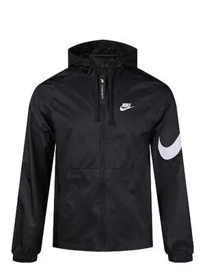Nike Swoosh Full-zip Hooded Jacket - Black