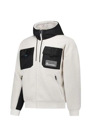 JORDAN Engineered Fleece Hooded Jacket - Light Ivory