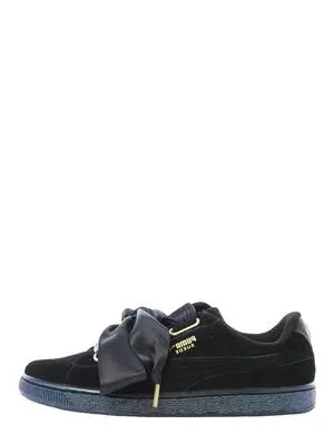 PUMA Suede Heart Satin Low Top Sneakers - Black/blue