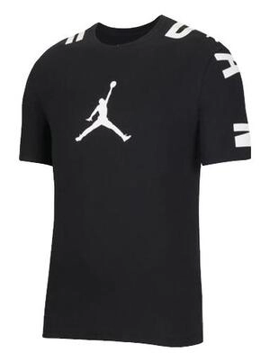 JORDAN Flying Casual Sports Short Sleeve T-shirt - Black