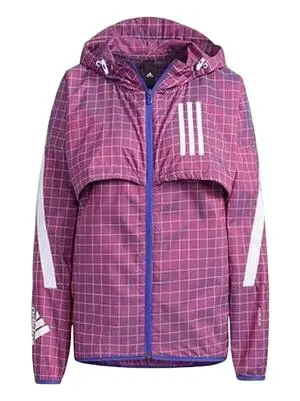 ADIDAS Adidas W.N.D. Jacket With Plaid Print