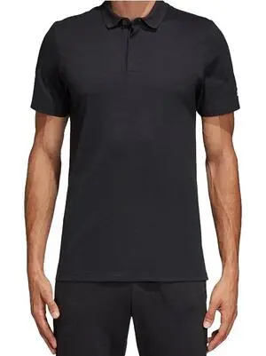 Adidas Mh Plain Casual Sports Short Sleeve Polo Shirt - Black