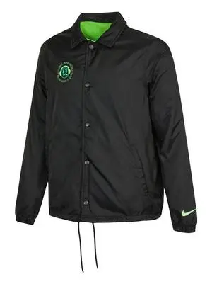 Nike Coaches Fleece Water Repellent Reversible Casual Sports Woven Jacket - Black