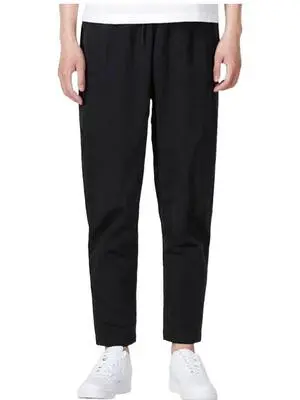 Nike Solid Color Logo Printing Drawstring Lacing Straight Casual Pants/trousers Black - Default Color
