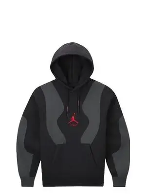 JORDAN X Off-white Embroidered Logo Hoodie - Black