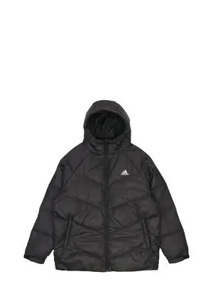 Adidas Hooded Down Jacket With Logo - Default Color