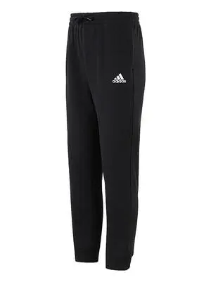 Adidas Logo Embroidered Solid Color Bundle Feet Sports Pants/trousers/joggers - Black