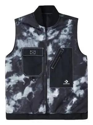 CONVERSE Reversible Padded Utility Vest - Black/multi-color