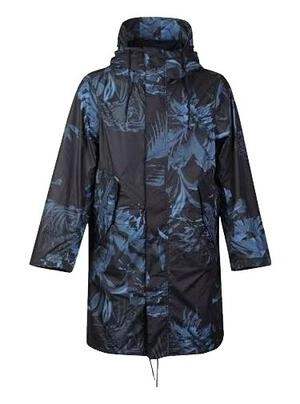 Nike Printed Hooded Parka Coat - Blue/black
