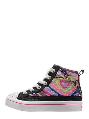 Sketchers Twi-lights 2.0 Heartbeatz High Top Sneakers - Black/multi