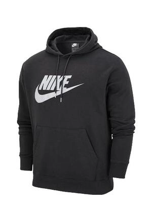 Nike Casual Alphabet Logo Fleece Hoodie - Black