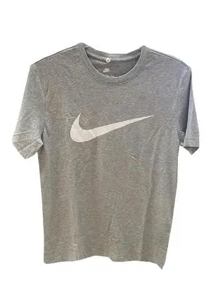 Nike Logo Printed Loose Fit T-shirt - Grey