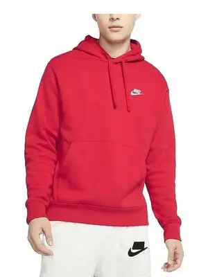 Nike Club Fleece Pullover Hoodie - Red
