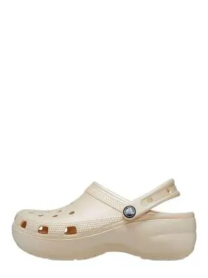 CROCS Crocs Classic Clog Platform Shimmer Beige