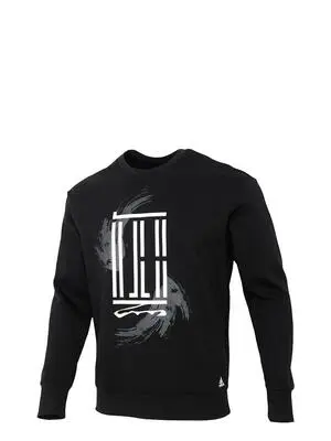 Adidas Sports Pullover With Graphic Print - Black