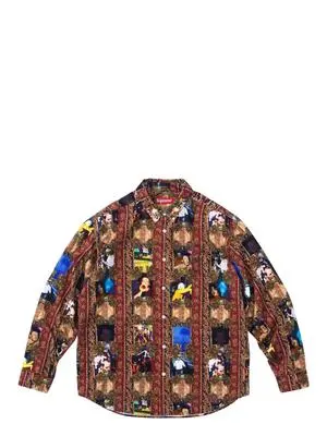 Supreme X Mark Leckey Fw23 Week4 Hardcore Printed Corduroy Shirt 'multicolor - Multi Color