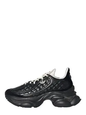 Adidas Ozvenuz Quilted Lace-up Sneakers - Black