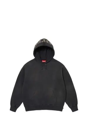 Supreme Overdyed Studded Hooded Sweatshirt - Black