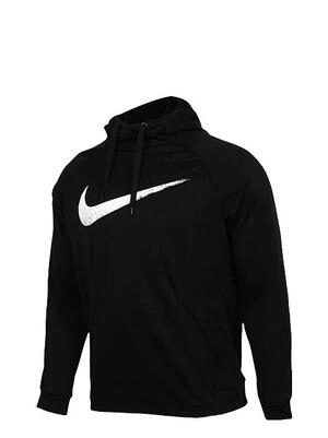 Nike Casual Sports Large Logo Fleece Lined Hoodie - Black