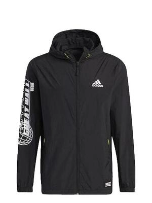 Adidas Hooded Athleisure Zip-up Jacket - Black